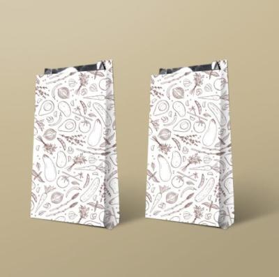 Cina alimenti a rapida preparazione amichevoli di 230gsm Eco che imballano il sacco di carta dell'imballaggio alimentare di colore di Pantone in vendita