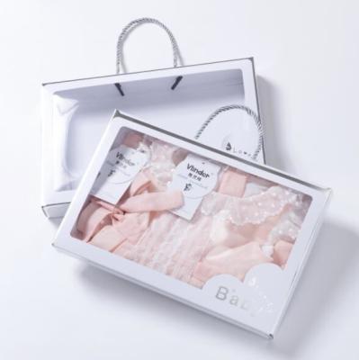 China Baby kleidet Pappgeschenk-Verpackenkasten-glatte Laminierung mit PVC-Fenster zu verkaufen