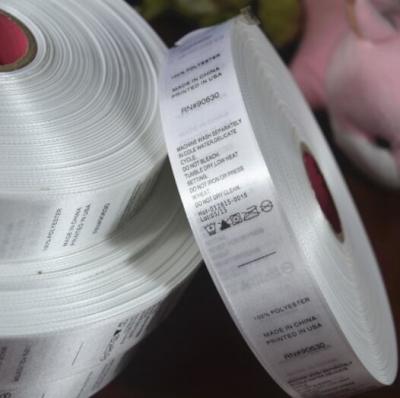 Cina L'etichetta di cura lavabile dell'abbigliamento ha personalizzato il materiale di nylon del taffettà del raso del cotone in vendita