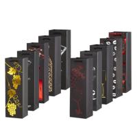 China Bronzing Pattern Cardboard Wine Boxes Champagne Rectangular Packaging Box for sale