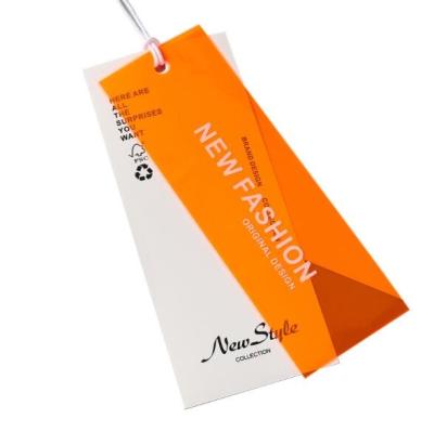 China EVA Paper Printed Hang Tags With String Silk screen printing for sale