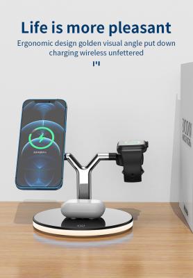 Cina 3 in 1 caricatore senza fili magnetico veloce 25W multifunzionale in vendita