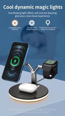 Cina 3 in 1 caricatore senza fili magnetico veloce 25W multifunzionale in vendita