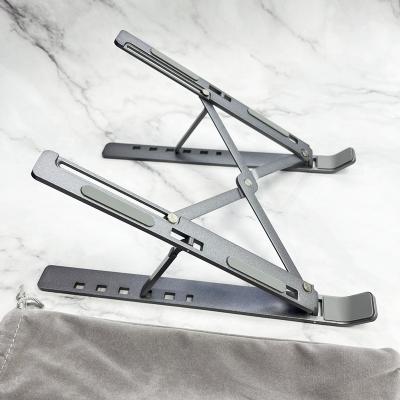 China Foldable Aluminum Alloy Laptop Stand Adjustable Lift Cooling Portable for sale