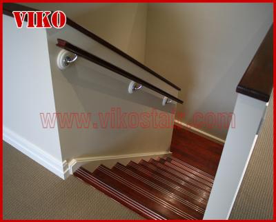 China Double Steel Plate Staircase VK54S  Railing 304 Stainless steel Tread beech , Handrail b eech Stringer,carbon for sale