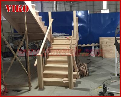 China Solid Wood  Staircase VK65S  Wooden Handrail Tread Beech ,Railing tempered glass, Handrail b eech Stringer,carbon for sale