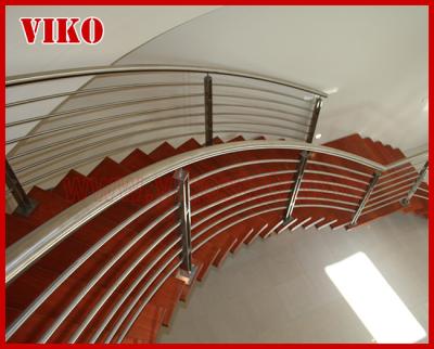 China Steel Cable Stair VK85SC  304 Stainless Steel Handrail  Treed American Oak  Carbon Steel Powder-coate   Aluminum for sale