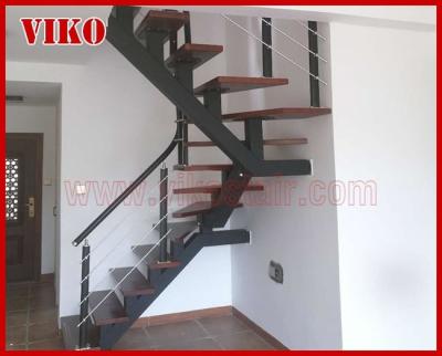China Steel Cable Stair VK92SC Treed American Oak  WoodenHandrail   Carbon Powder-coate Aluminum304 Stainless Steel for sale