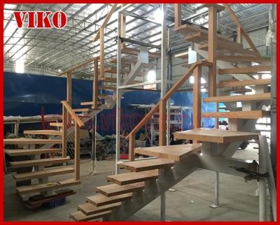 China Steel Cable Stair VK93SC Treed Beech WoodenHandrail  Carbon Powder-coate Aluminum304 Stainless Steel for sale