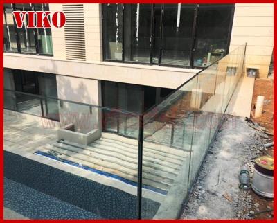 China Glass Spigot For Glass Railing VH101SB Tempered glass Railing GlassSpigot 304 stainless steel UChannel Cap Handrail Clea for sale