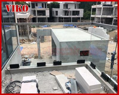 China Glass Spigot For Glass Railing VH105SB UChannel Cap Handrail 304 stainless steel Glass Spigot Tempered glass RailingClea for sale