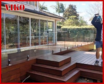 China Glass Spigot For Glass Railing VH106SB 304 stainless steel Glass Spigot UChannel Cap Handrail Tempered glass RailingClea for sale