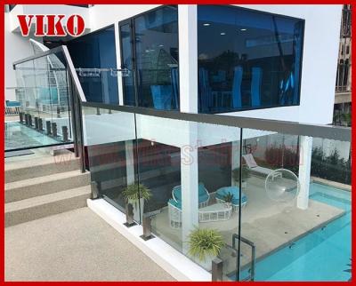 China Glass Spigot For Glass Railing VH112SB Cap Handrail Glass Spigot Tempered glass 304 stainless steel UChannel RailingClea for sale