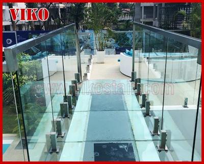 China Glass Spigot For Glass Railing VH113SB 304 stainless steel Cap Handrail Glass Spigot Tempered glass UChannel RailingClea for sale