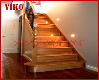 China Wrought Iron Staircase VK107S  Wrought Iron Handrail Tread Beech,Railing tempered glass, Handrail b eech Stringer,carbon for sale