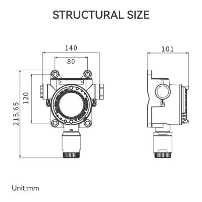 China Multifunctional Digital Gas Detector Sensor ATEX & EX Certified for Combustible Gas and CO 4-20mA Current Output ISBUS Bus for sale