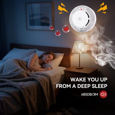 China UL Tuya Temperature Smoke Detector Kitchen Safe CO Fire Alarm System Alarm Sensor for sale