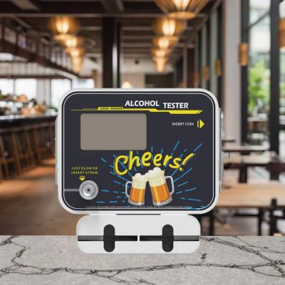 China AT329 Wall-mounted Alcohol Tester with Nayax Card & Coin Payment, 7-inch Touch Screen for Ads Display for sale