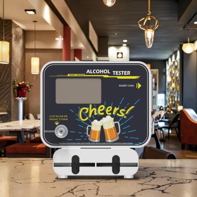 China AT329 Wall-mounted Alcohol Tester with Nayax Card & Coin Payment, 7-inch Touch Screen for Ads Display for sale