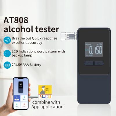 China AT808 Portable Alcohol Tester with Advanced Fuel Cell Sensor Bluetooth Connectivity to AlcoCHECK App Large LCD Display for sale