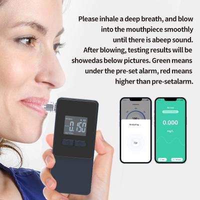 China AT808 Portable Alcohol Tester with Advanced Fuel Cell Sensor Bluetooth Connectivity to AlcoCHECK App Large LCD Display for sale