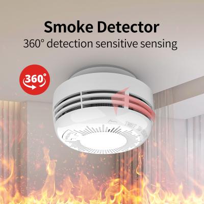 China UL Wifi Smoke Detector Smoke Detector Fire Alarm Wireless Tuya Smoke Detector for sale