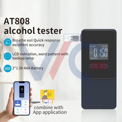 China AT808 Portable Alcohol Tester with Advanced Fuel Cell Sensor Bluetooth Connectivity to AlcoCHECK App Large LCD Display for sale