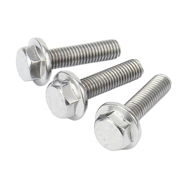 Quality 304 Stainless Steel Flange Round Head Bolt M5-m42 Hexagon Flange Bolt for sale