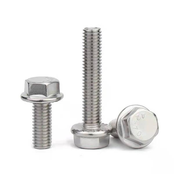 Quality Hexagon Flange Bolts Fastener Factory Provided A2 A4 SS304 SS316 for sale
