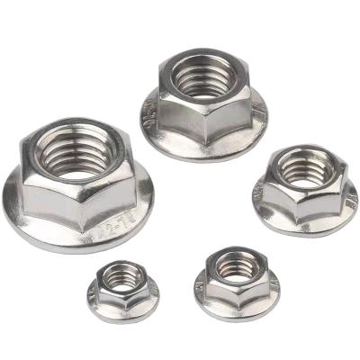 China Din6923 Grade M4-M16 Stainless Steel Bolt Hexagon Flange Nuts for sale