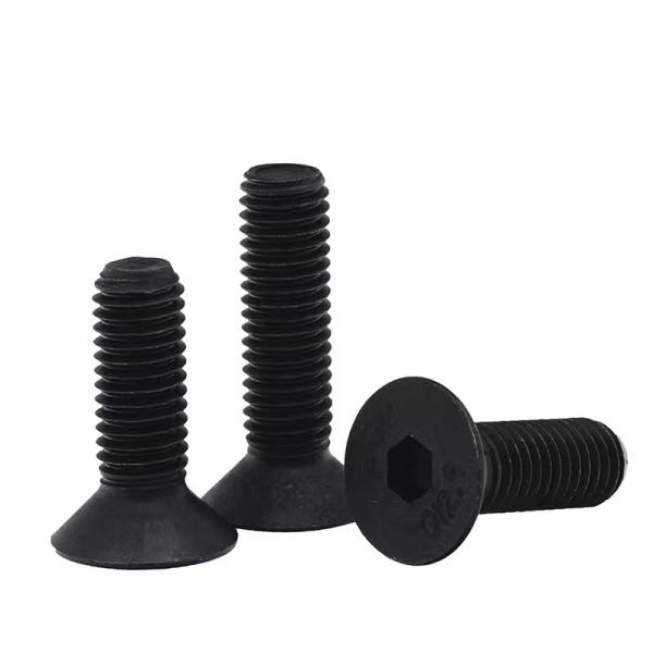 Quality Grade 8.8 10.9 12.9 Carbon Steel DIN7991 Countersunk Head Hexagonal Socket Flat Head Bolt with Black Oxide for sale