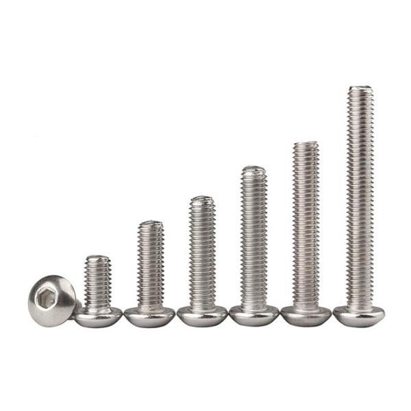 Quality SS304 Stainless Steel Hex Socket Button Head Screw A2-70 Pan Head Socket Bolt for sale