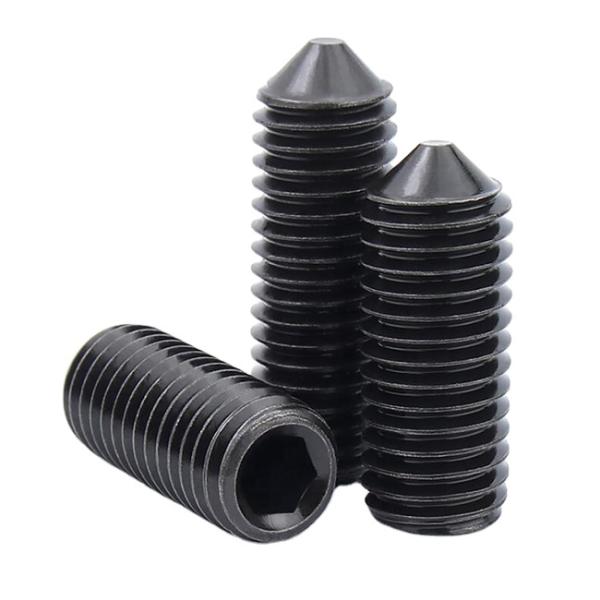 Quality Grade4.8/8.8/10.9/12.9din913/din914/din915/din916 Black Oxidized Flat End Pointed Hex Socket Head Screws for sale