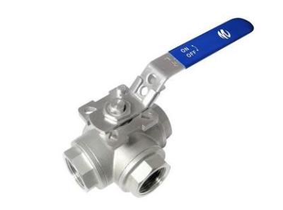 China Manual CF8 CF8M CF3 CF3M Three Way Ball Valve PN 20-420 Class 150-1500 for sale