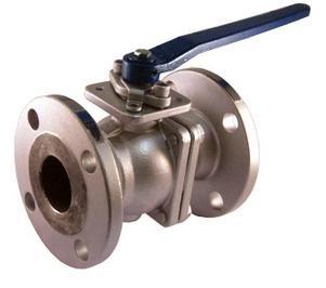 China Stainless Steel 2 Piece Full Port Ball Valve with Flanged Connection Class 150 for sale