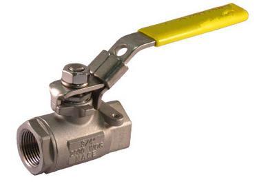 China Stainless Steel 2 Piece Standard Port Ball Valve with Threaded Connection 2000 WOG for sale