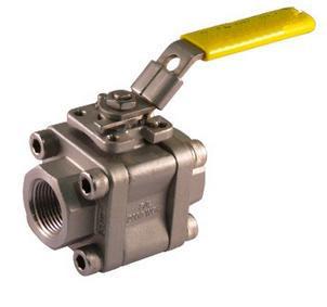 China Stainless Steel 3 Piece 4 Bolt Enclosed Standard Port Ball Valve with Threaded Connection for sale
