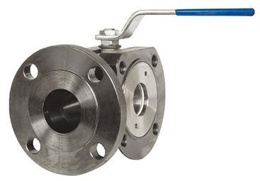 China Stainless Steel Reduced Port 3-Way Ball Valve with Flanged Connection Class 150 for sale