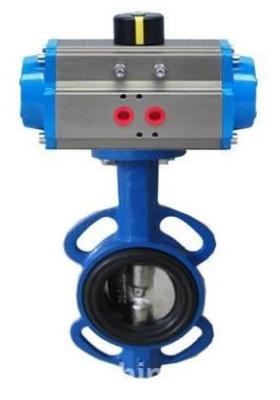 China Cast Iron Material Butterfly Valve with Penumatic Actuator and Worm Gear for sale