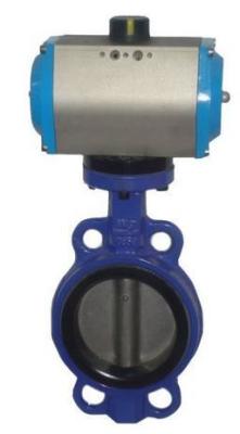 China Carbon Steel Wafer Connection Butterfly Valve with Penumatic Actuator for sale