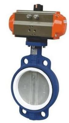 China Stainless Steel Wafer Butterfly Valve with Penumatic Actuator for sale