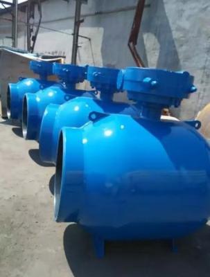China Full Welding Ball Valve with Gear Worm Actuator Stainless Steel Material for sale