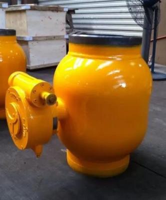 China Worm Gear Stainless Steel Material Full Welding Trunnion Mounted Ball Valve for sale