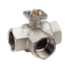 China 3 Way Full Bore Threaded Ends Brass Ball Valve with  “L” port for sale