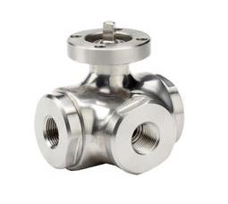 China 3 Way Full Bore Threaded Ends Stainless Steel Ball Valve with “T” or “L” Port for sale