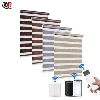 China Wifi Control Motorized Zebra Roller Window Blinds Motorised Blind Automatic Smart Blinds for sale