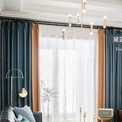 Cina Hot selling Wholesale Popular European color contrast design blackout curtain for the living room luxury in vendita