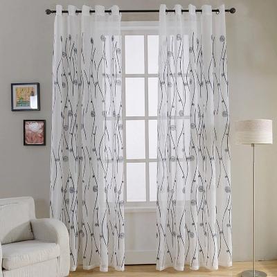 Китай Butterfly Orchid Translucent Sheer Window  Living Room Bedroom Gorgeous Luxury Tulle Sheer Curtain Fabric продается