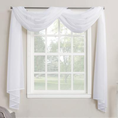 Китай High Quality White Sheer Curtain Fabric Fairy Balcony Living Room Translucent Curtains Solid Color Pure Curtains продается