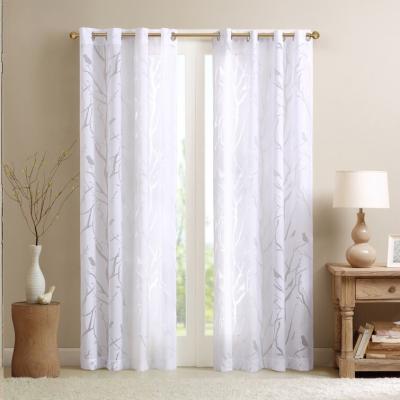 Китай Twig Bird Plain Sheer Curtain Window Screen Bedroom Living Room High Quality Pure Curtain Fabric продается